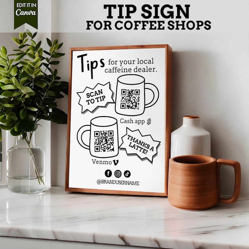 Tips Appreciated Sign - Etsy