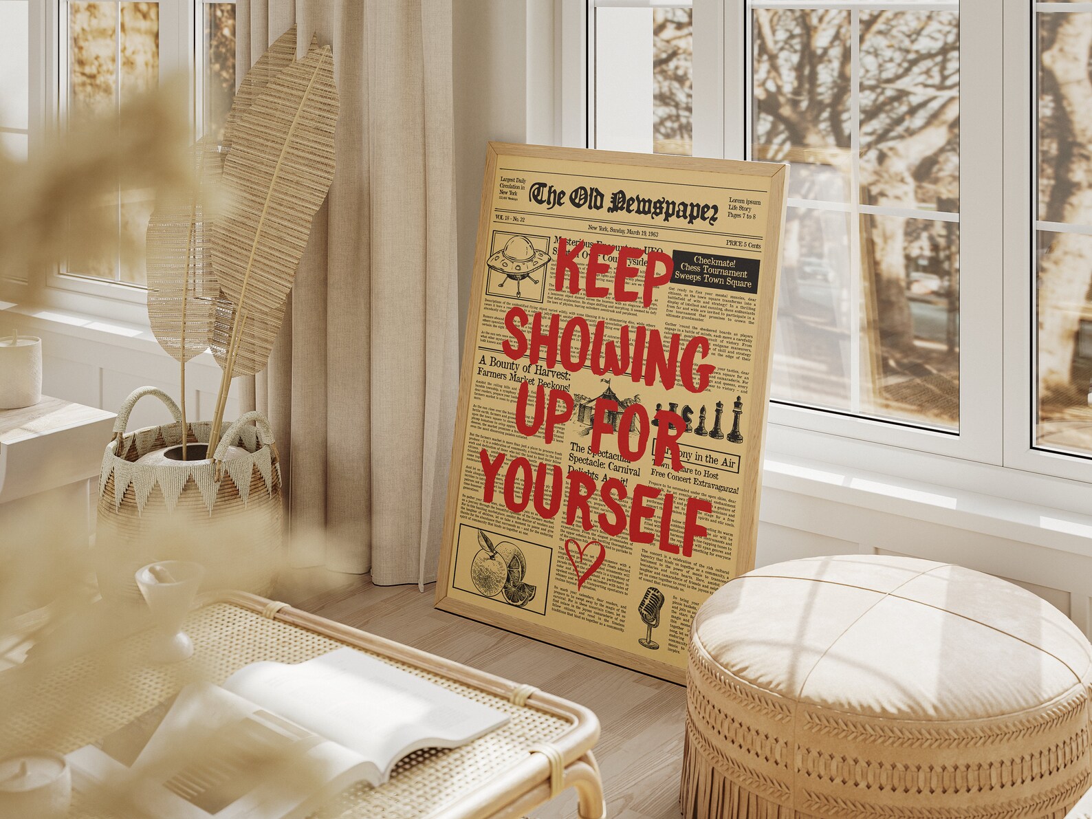 Custom Print Trendy Newspaper Poster | Custom Quote Wall Art | Home ...