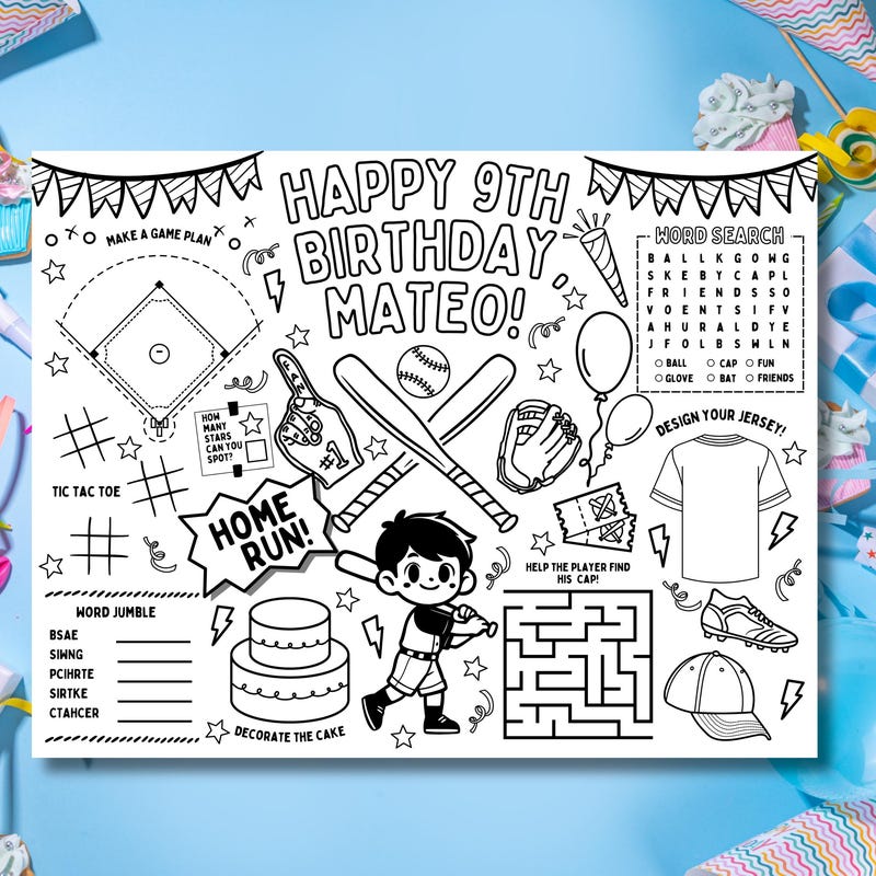 Baseball Placemats - Etsy