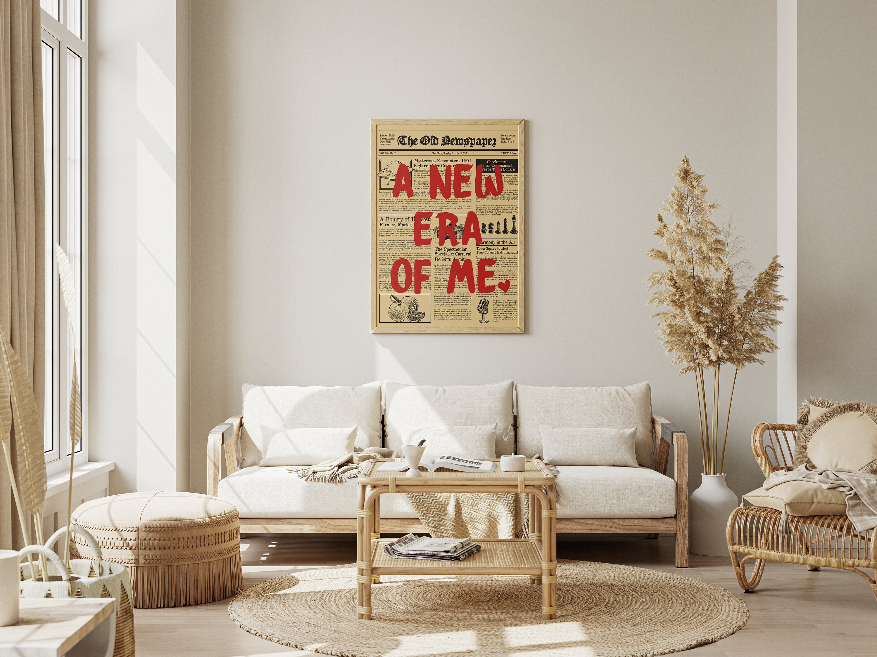 Custom Print Trendy Newspaper Poster | Custom Quote Wall Art | Home ...