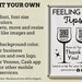 Feeling Tipsy Sign Template QR Code Sign Scan to Tip Wedding Bar Tip ...