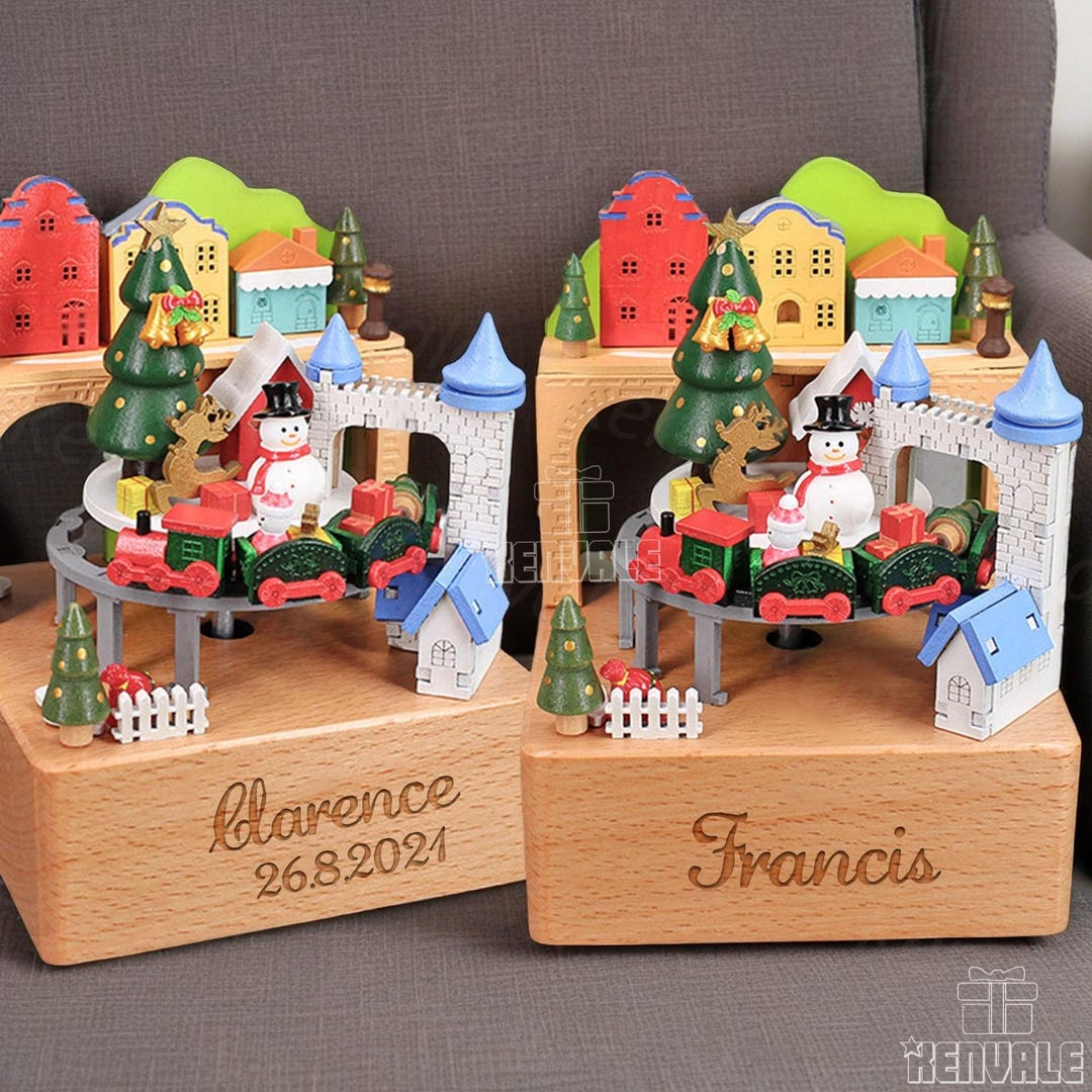 Personalized Christmas Music Box, Musical Box Gifts, Custom Christmas ...