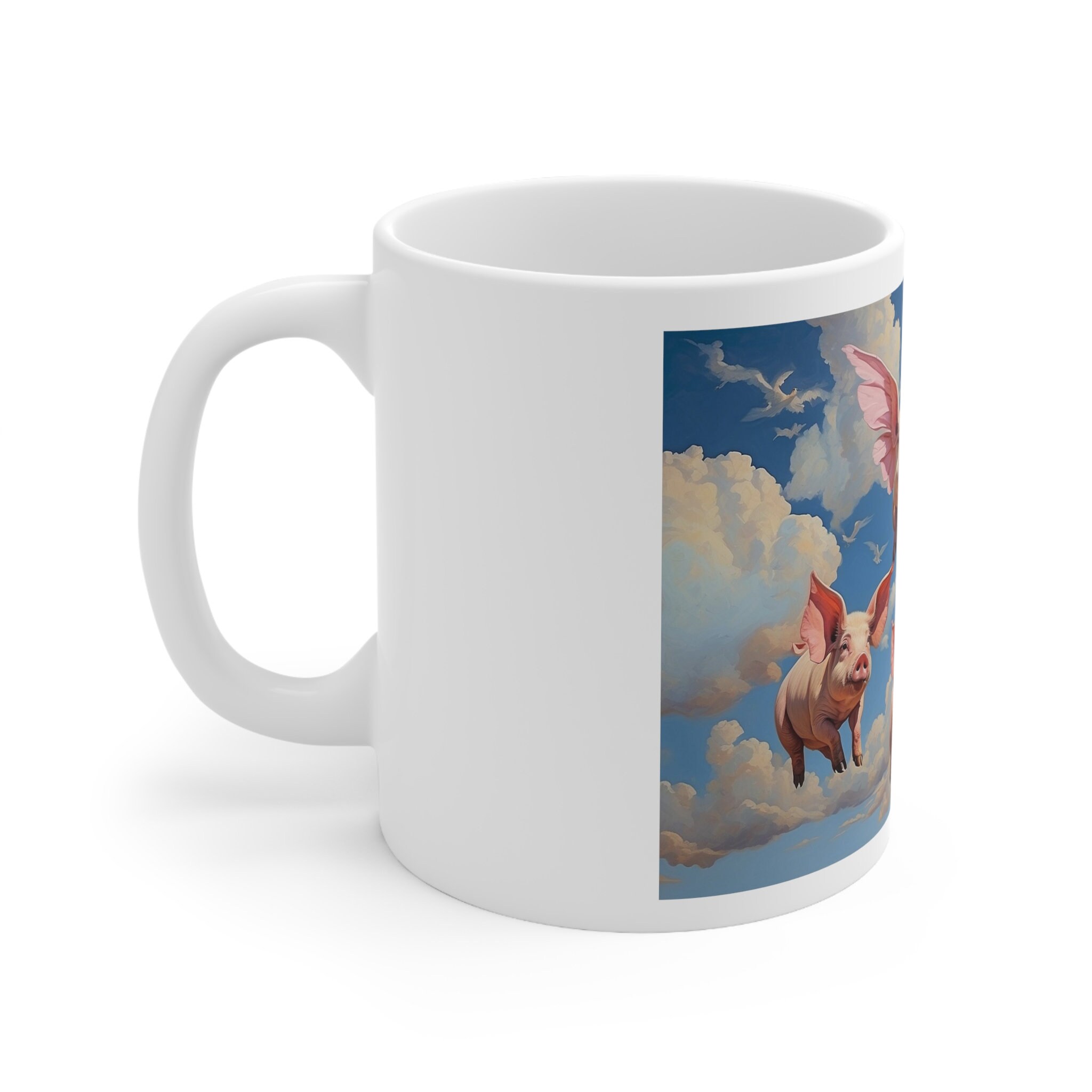 When Pigs Fly, Winged Pigs in the Sky, Farm Animals, Artsy Image, Funny ...