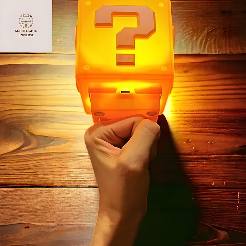 Super Mario Night Light Lamp Mario Bros Yellow Night Light Lamp Mario ...