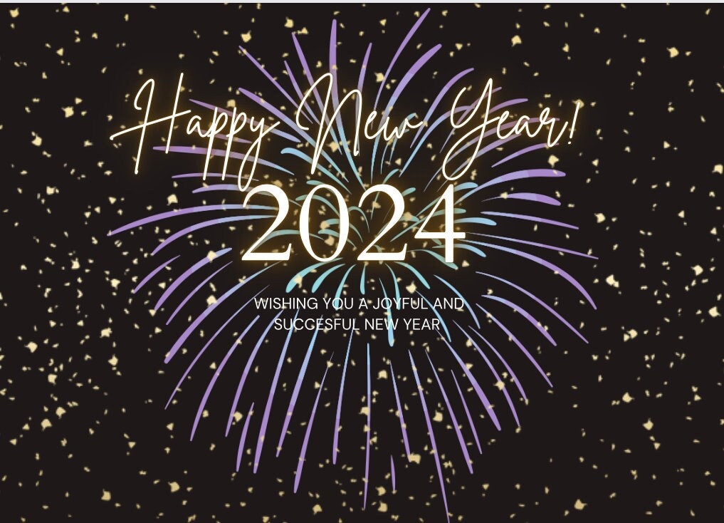 Happy New Year Card Digital Print - Etsy