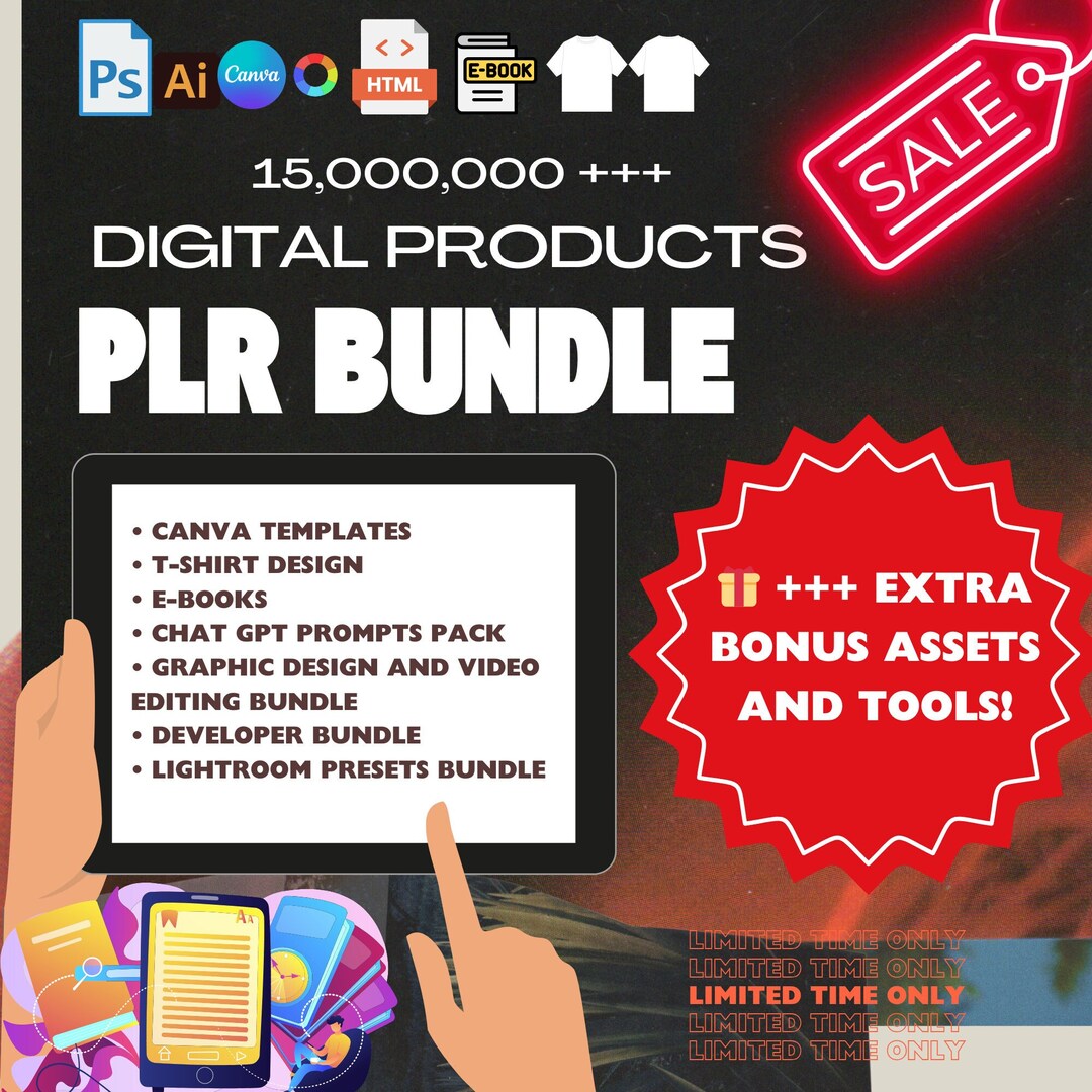 PLR BUNDLE Digital Products, Templates, Ebooks, Presets - Etsy