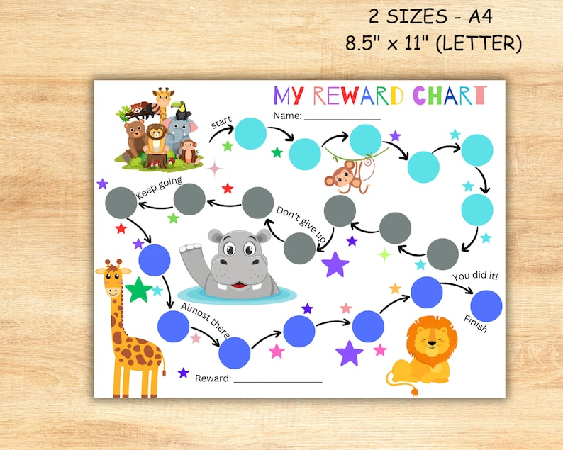 Reward Chart, Toddler Reward Chart, Reward Chart Printable, Kids ...