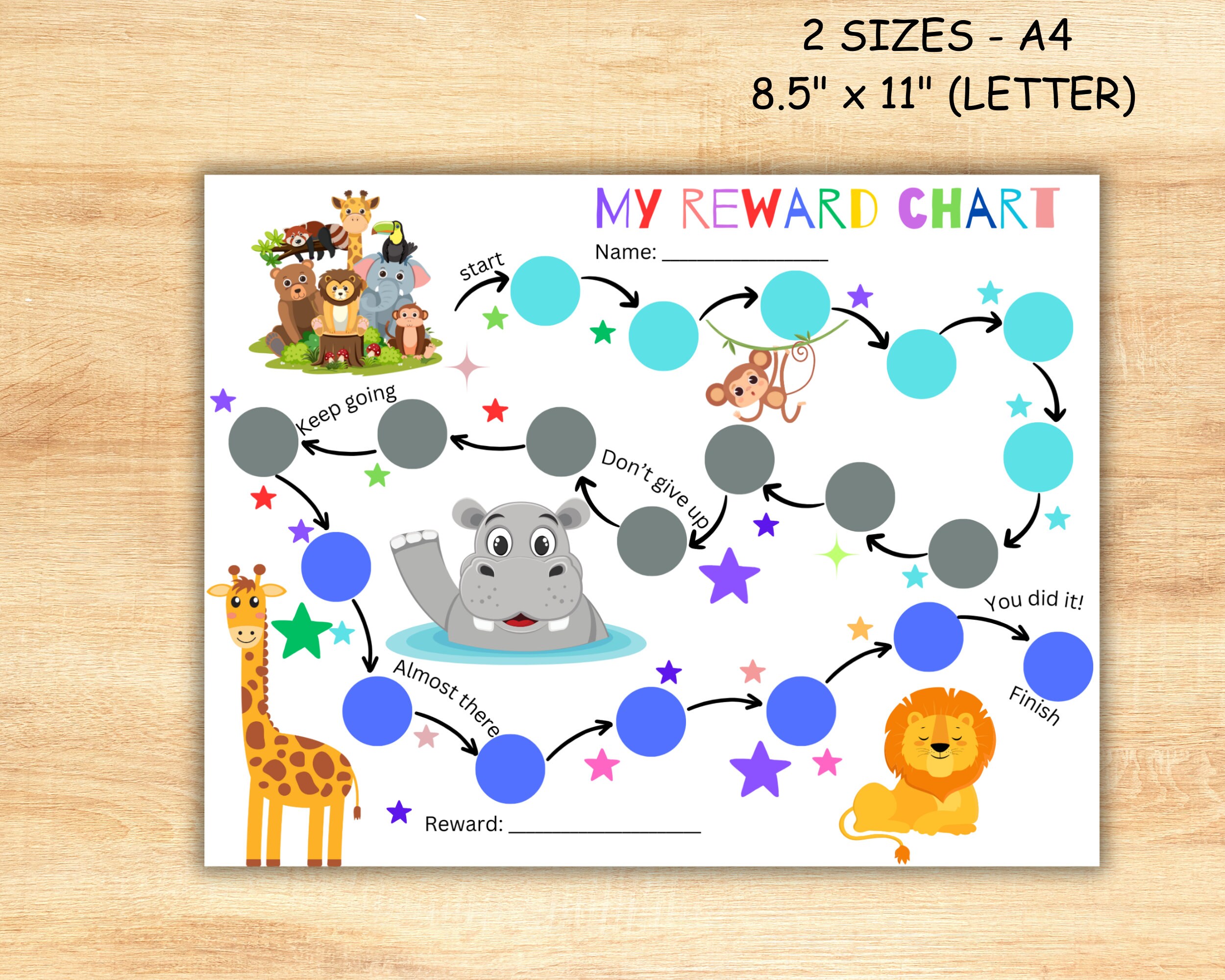 Reward Chart, Toddler Reward Chart, Reward Chart Printable, Kids ...