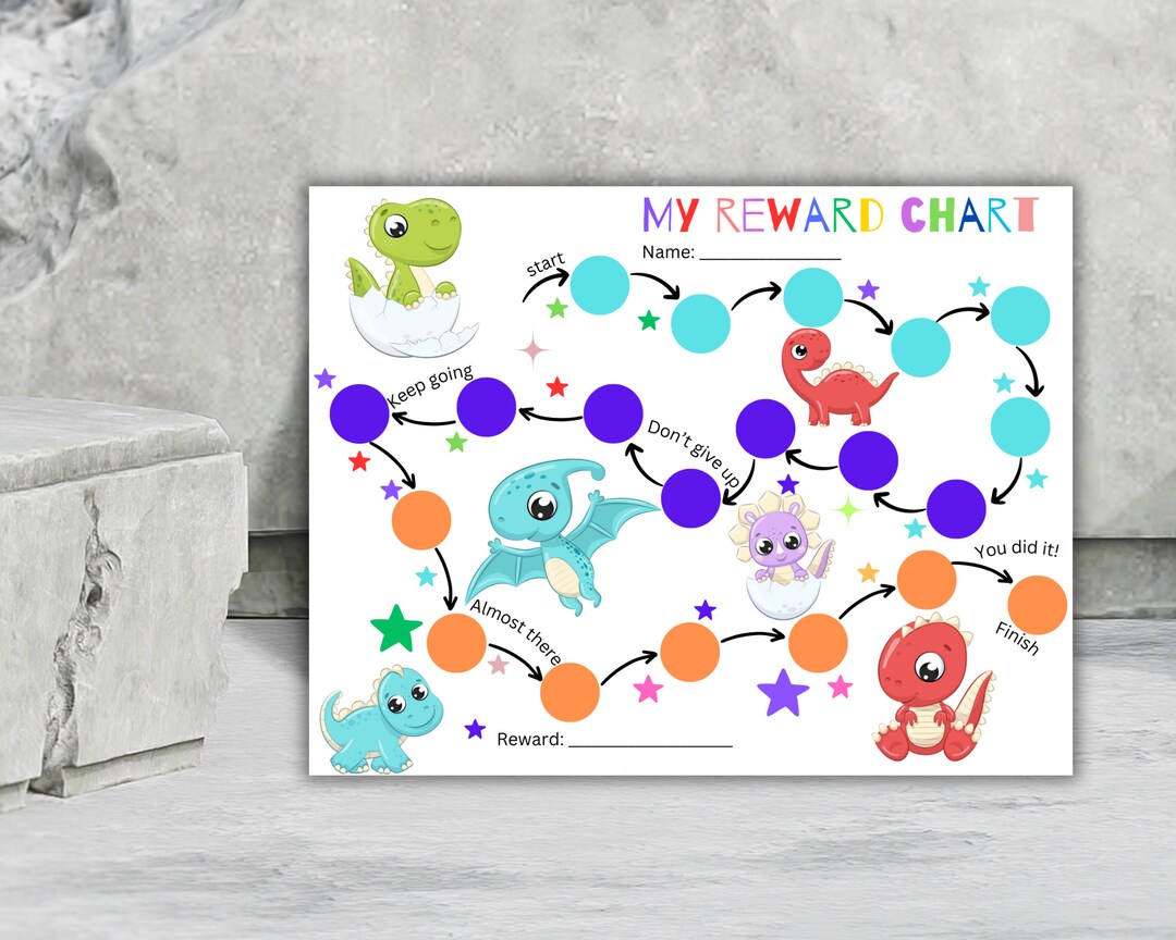 Dinosaur Reward Chart: Kids Routine Tracker (digital Download) - Etsy
