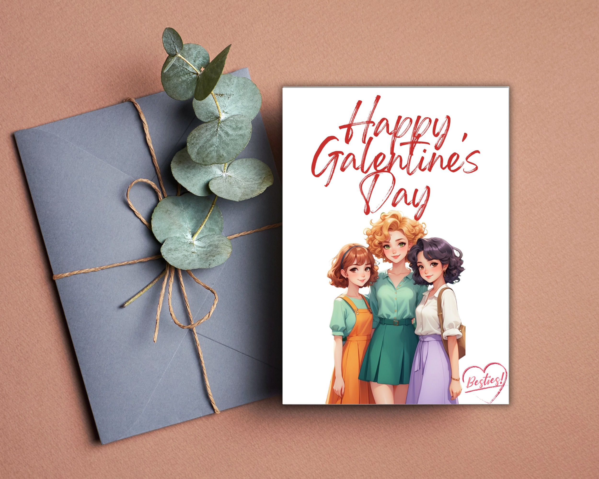Happy Galentine's Day Printable Card / Instant Download PDF / Card ...