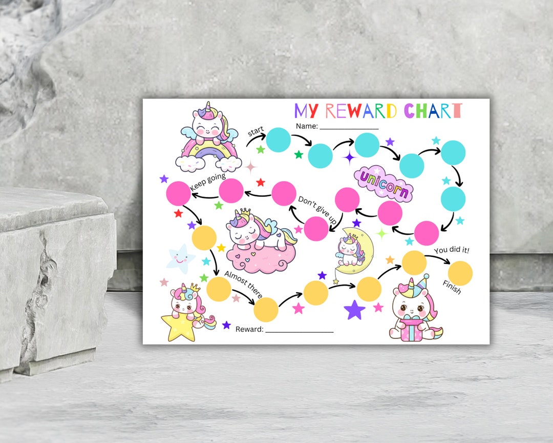 Unicorn Reward Chart, Toddler Reward Chart, Reward Chart Printable ...