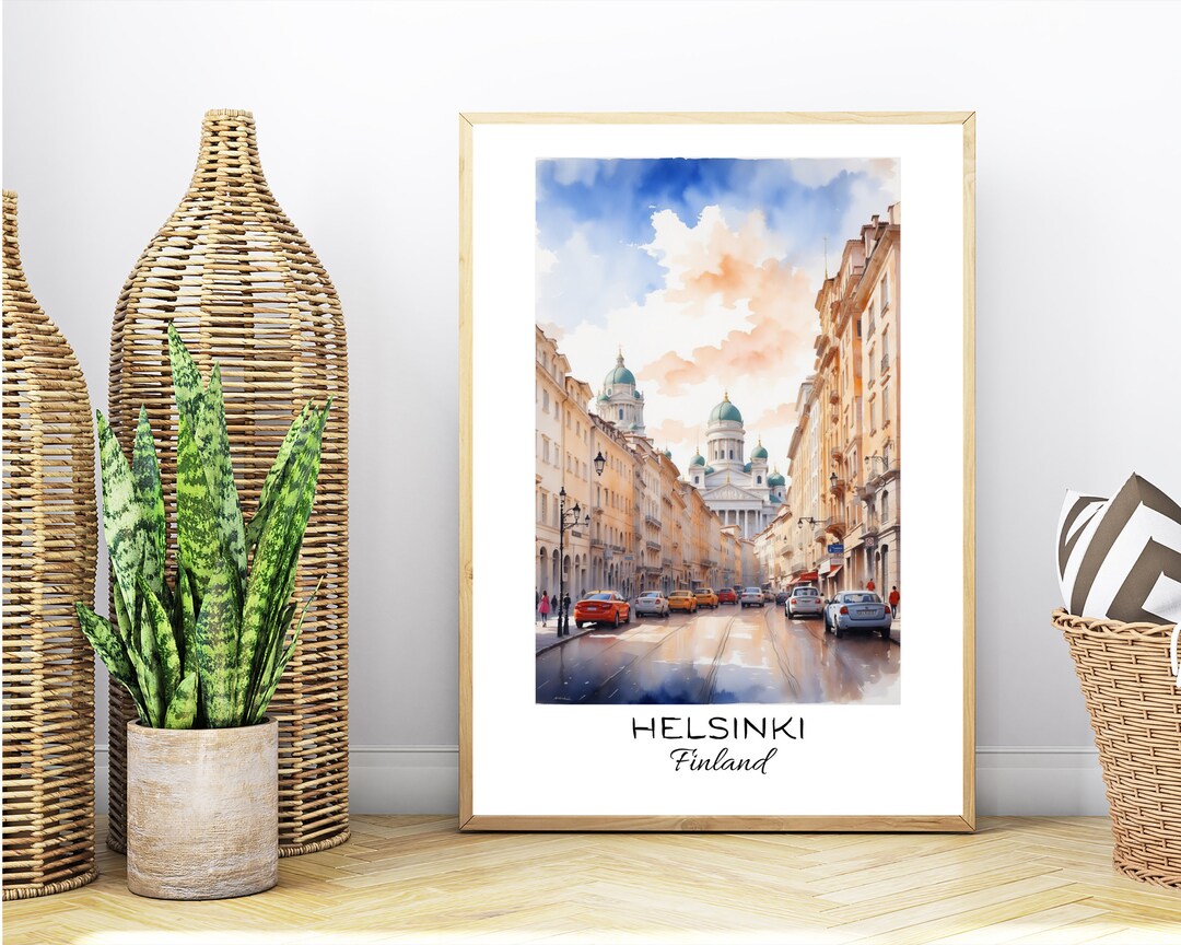 Watercolor Painting of Cities of the Worlds - Helsinki (instant ...