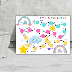 Reward Chart, Toddler Reward Chart, Reward Chart Printable, Kids ...