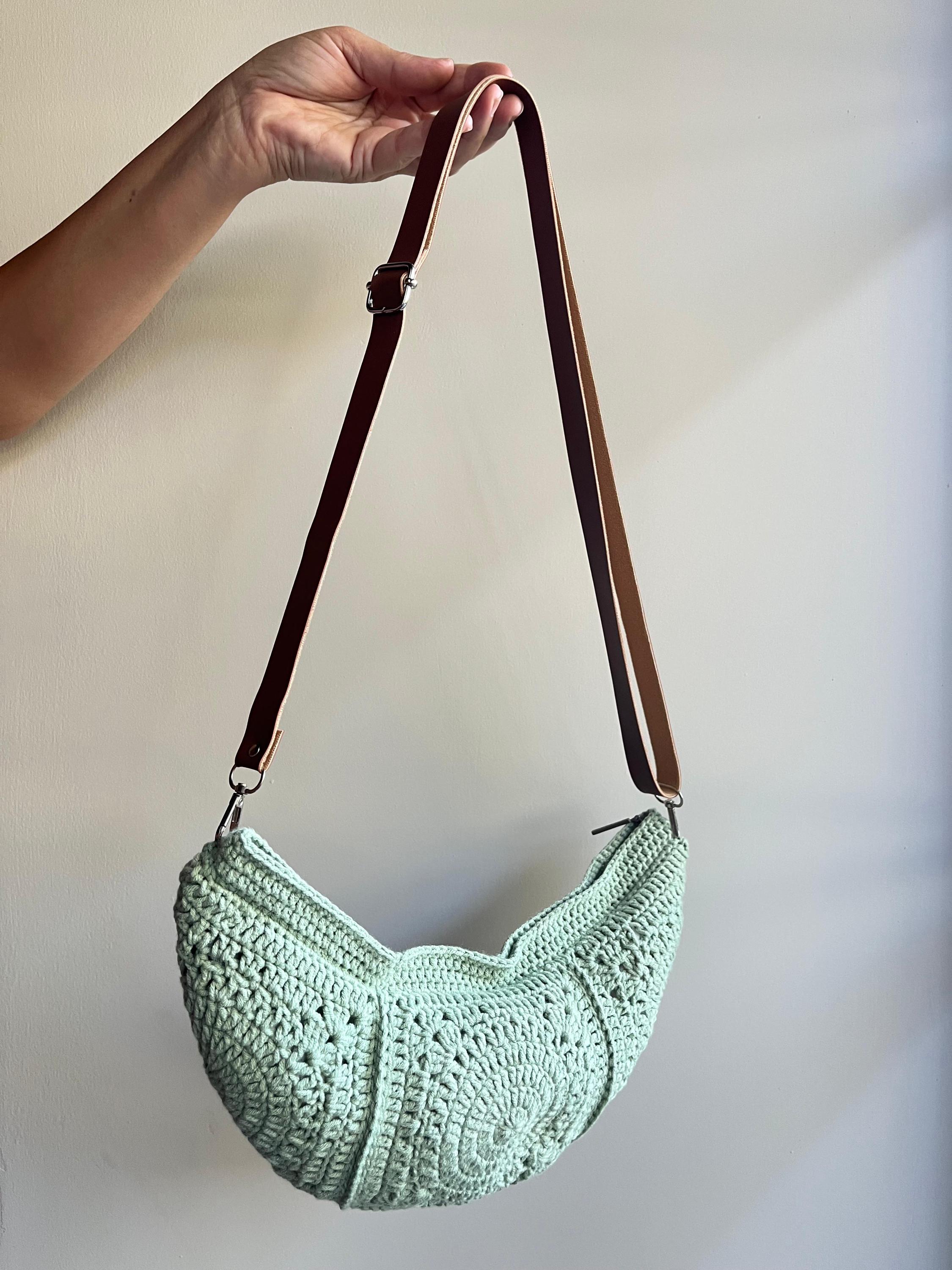 Crochet Bum Bag: Pastel Mint Bohemian Fanny Pack With Adjustable Strap ...