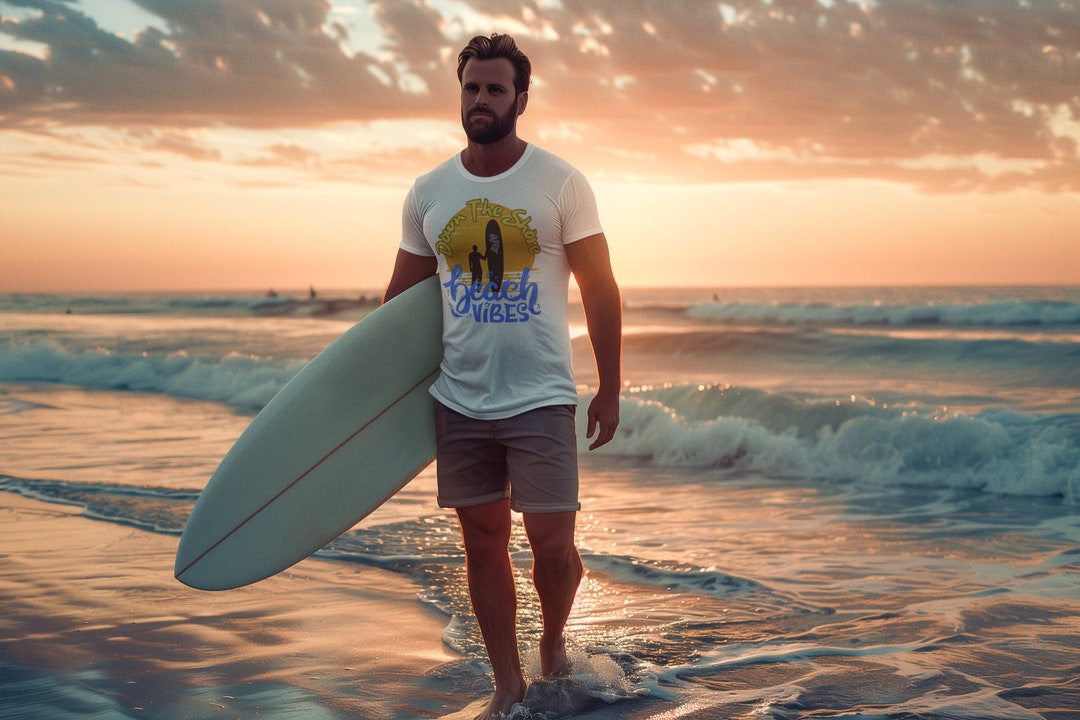 Beach Vibes T-shirt, Down the Shore Surfing Tee, Summer Casual Wear ...