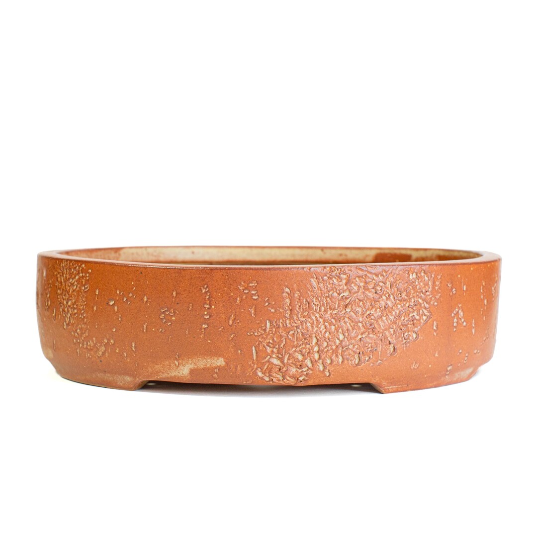 Oval 11" Rust Red Glazed Stoneware Bonsai Pot - Etsy