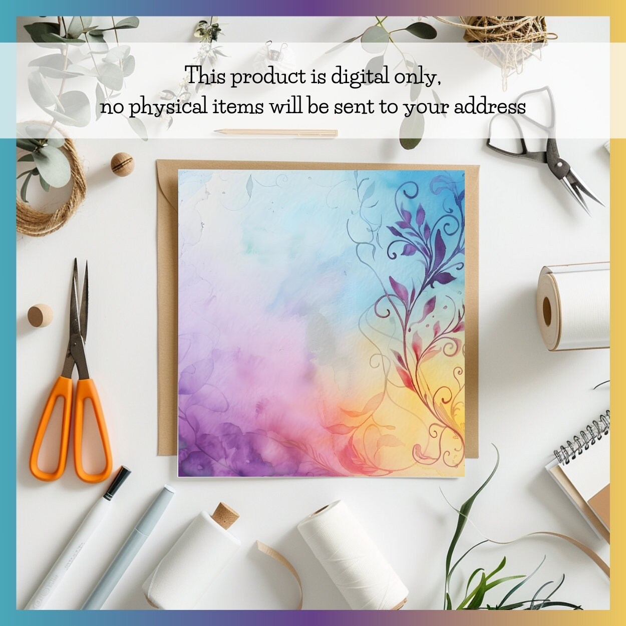 Purple Digital Paper Pack, Vivid Colors Watercolor Texture Bundle for ...