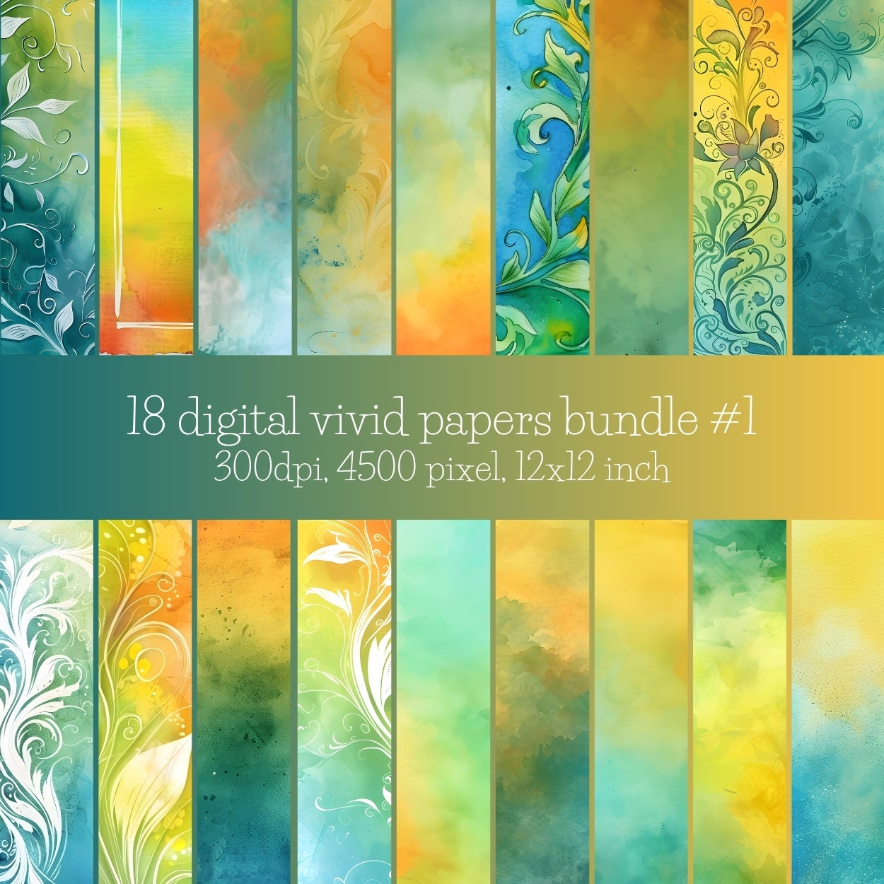 Printable Paper in Vivid Colors, Joyful Spring Watercolor Background ...