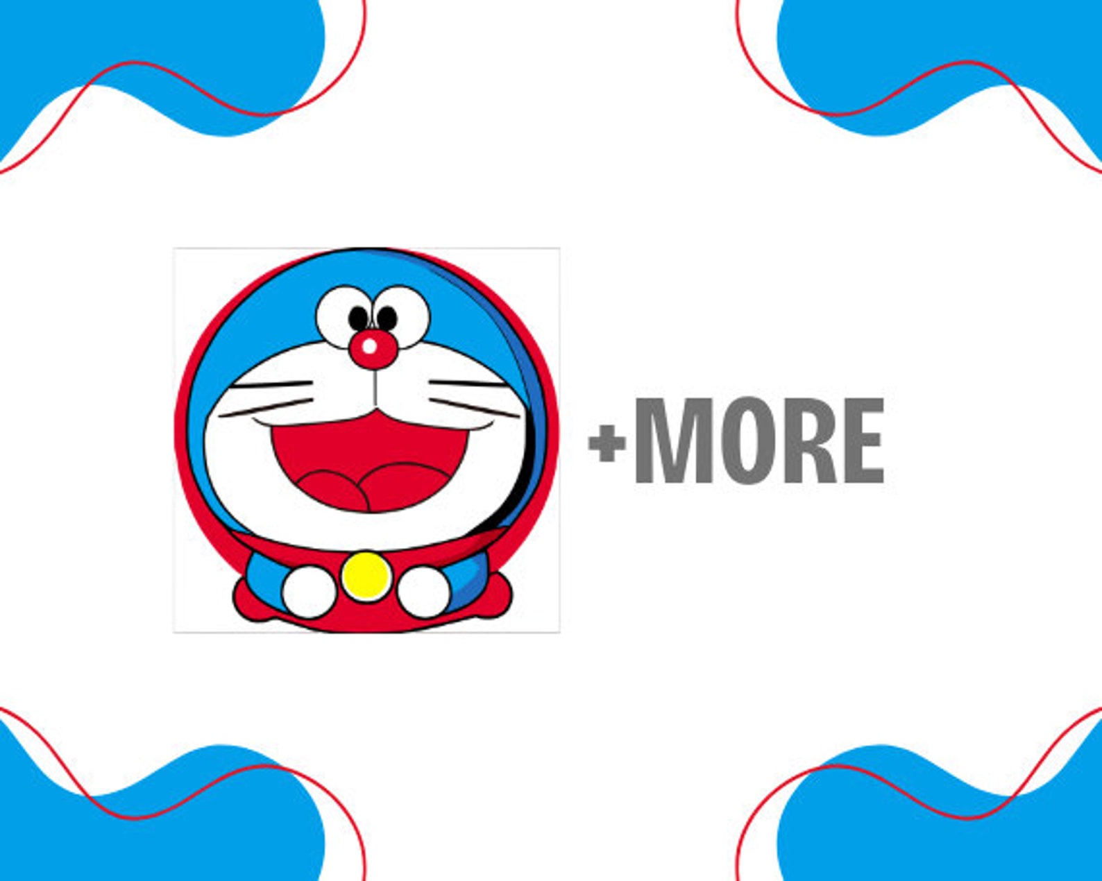 Doraemon Clipart SVG and PNG Bundle Instant Download Cartoon Digital ...