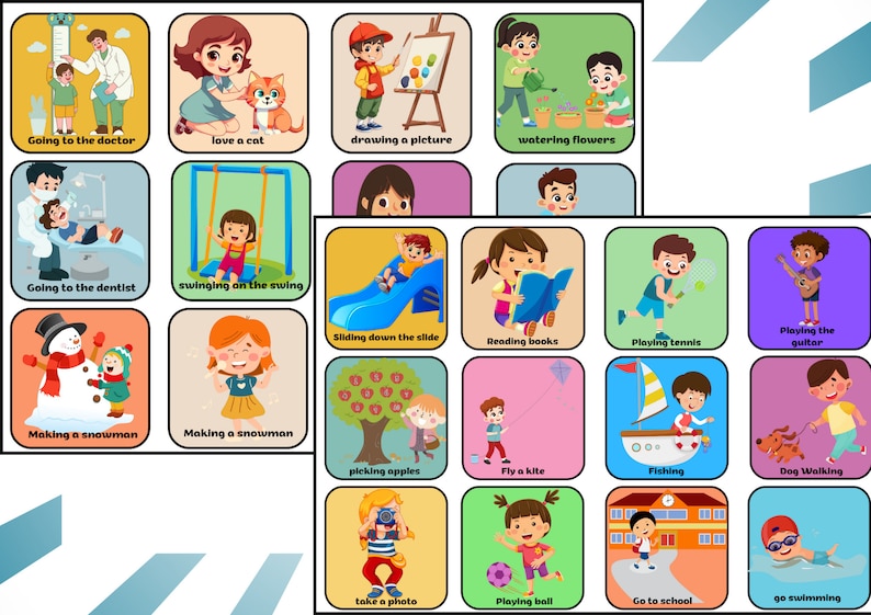 Kids Activity Chart Printable Preschool Camp Activities Winter ...