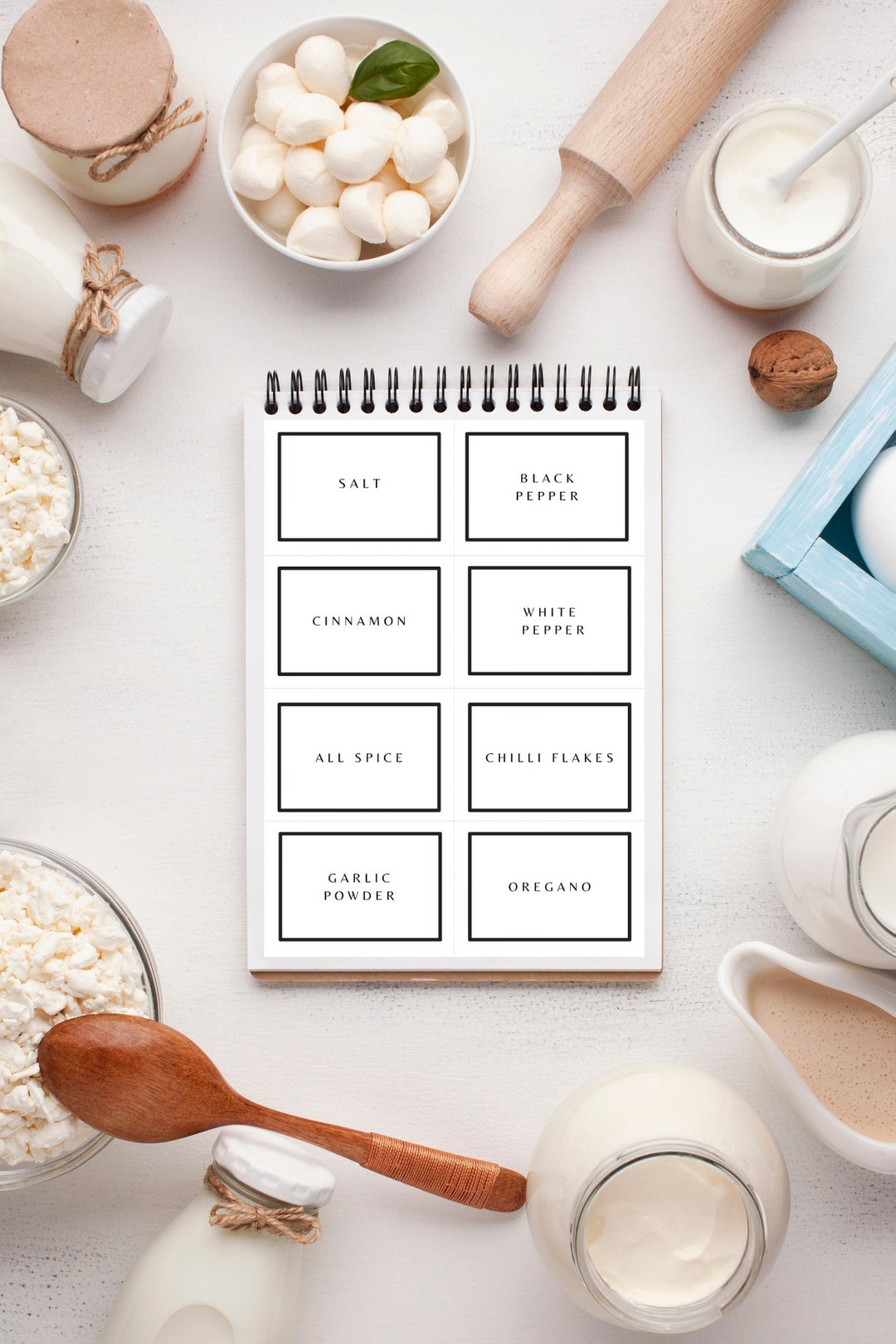 Spice Label Minimal Spice Label for Kitchen Decor Simple Organisation ...