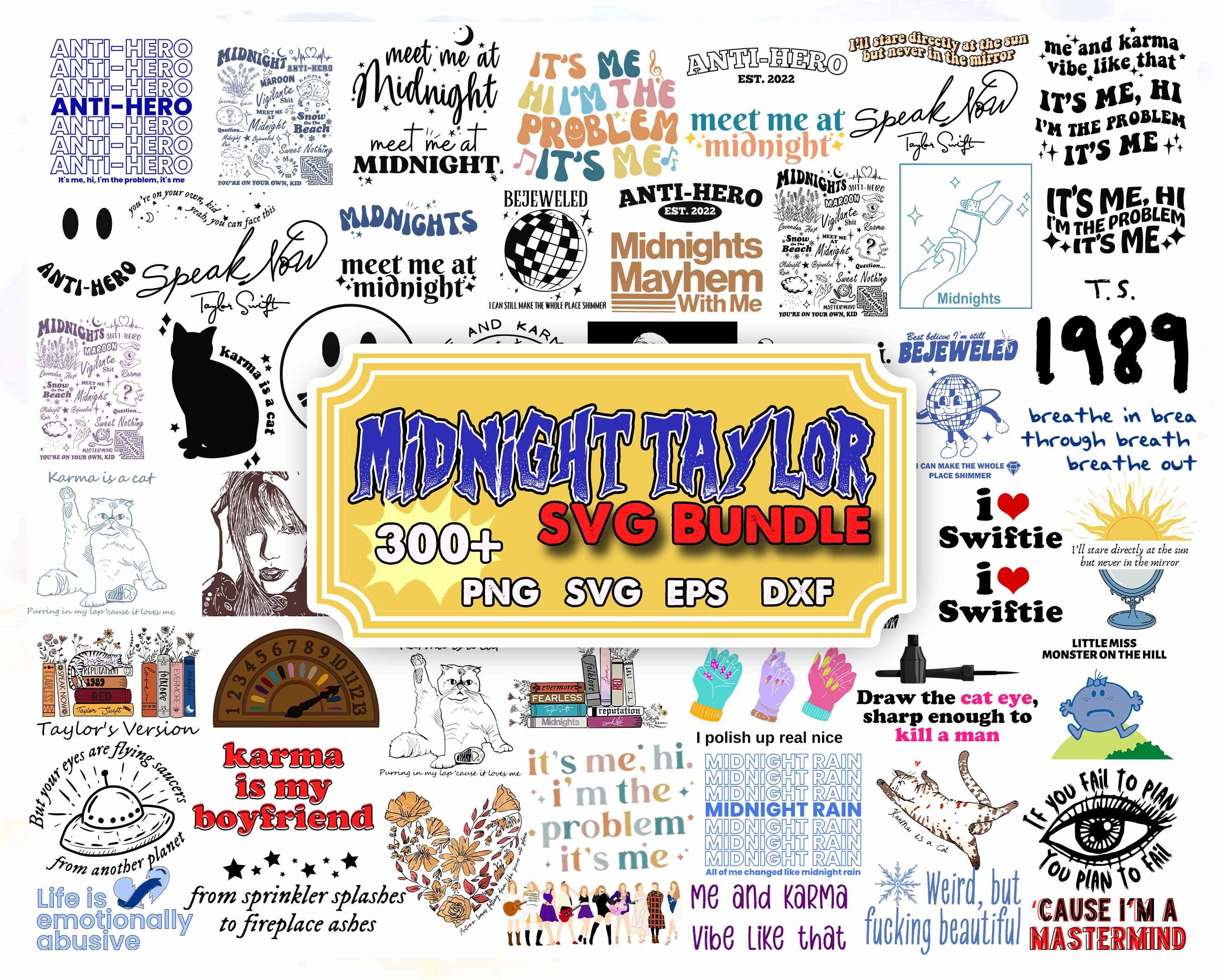 Taylor Swift Album Titles SVG PNG Digital Download Eras Tour Album ...