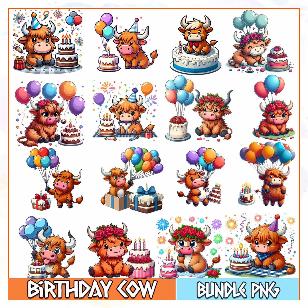 Family Cow Birthday Girl Png, Birthday Cow Png, Kids Farm Cow Birthday ...
