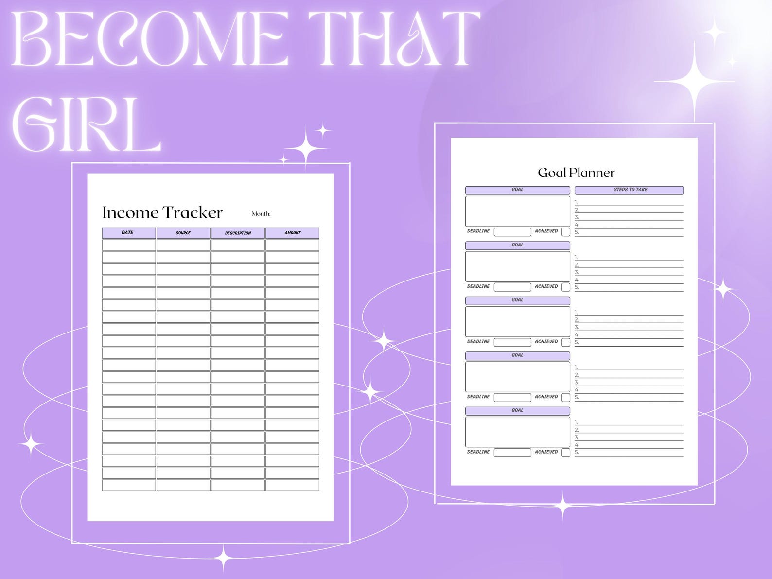 That Girl Planner, Template, Canva Template, Digital Download, That ...