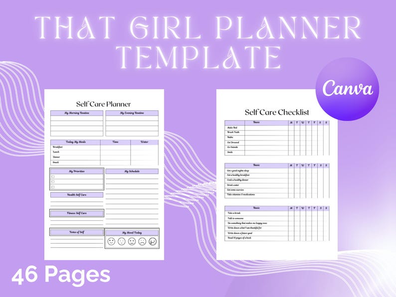 That Girl Planner, Template, Canva Template, Digital Download, That ...