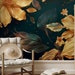 Yellow Floral Wallpaper | Vintage Botanical Wall Mural | Home ...