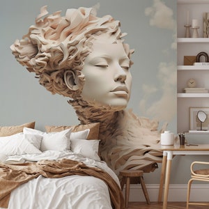 Abstract Female Statue Wall Mural | Wall Decor | Home Renovation | Wall ...