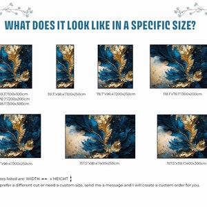 Abstract Artistic Wall Mural, Blue Wallpaper | Wall Decor | Home ...