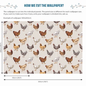 Country Farm Animal Wallpaper, Chicken Pattern | Wall Decor | Home ...