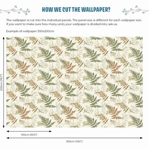 Fern Wallpaper, Botanical Leaf Decor | Leaf Wall Mural | Home ...