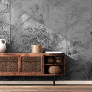 Black & White Tropical Watercolor Wallpaper | Wall Decor | Home ...