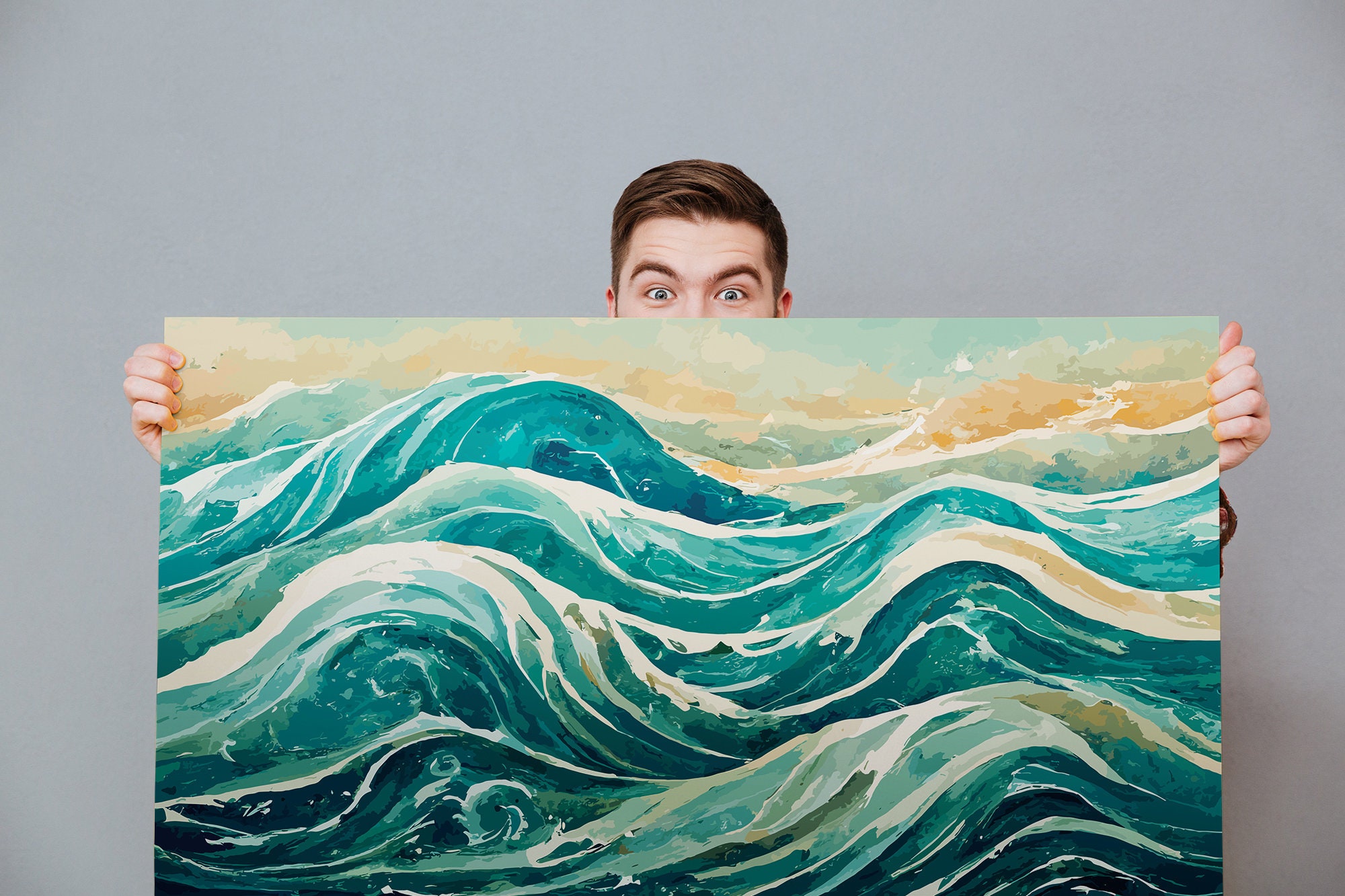 Ocean Sea Wave Wallpaper | Wall Decor | Home Renovation | Wall Art ...