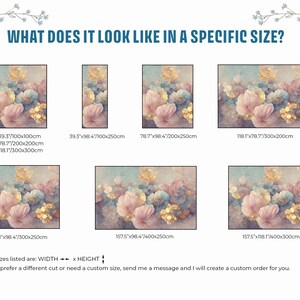Floral Wall Mural, Pastel Colors Design Wallpaper | Wall Decor | Home ...