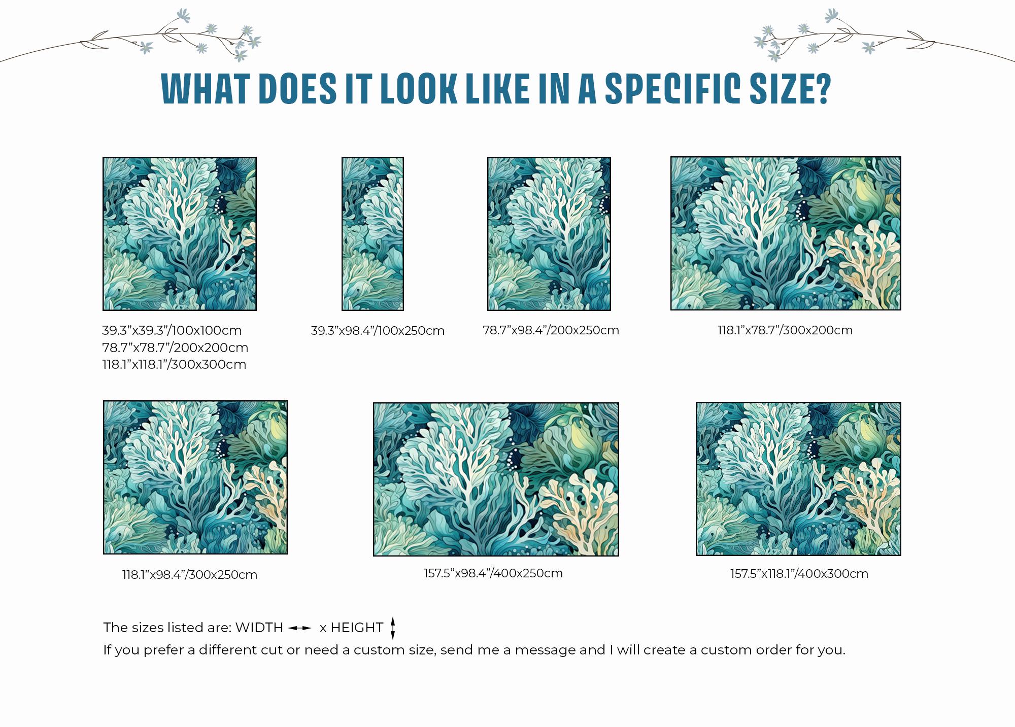 Blue Sea Plant Wallpaper, Watercolor Botanical Home Decor | Home ...