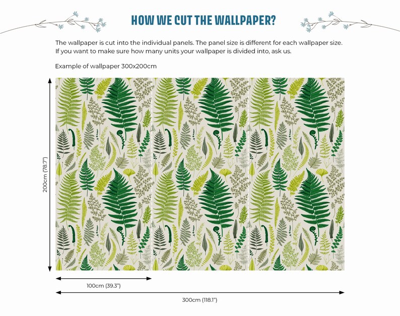 Fern Leaf & Herb Pattern Wallpaper | Leaves Wall Mural | Home ...
