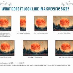 Red Moon Wallpaper, Forest Landscape | Wall Decor | Home Renovation ...