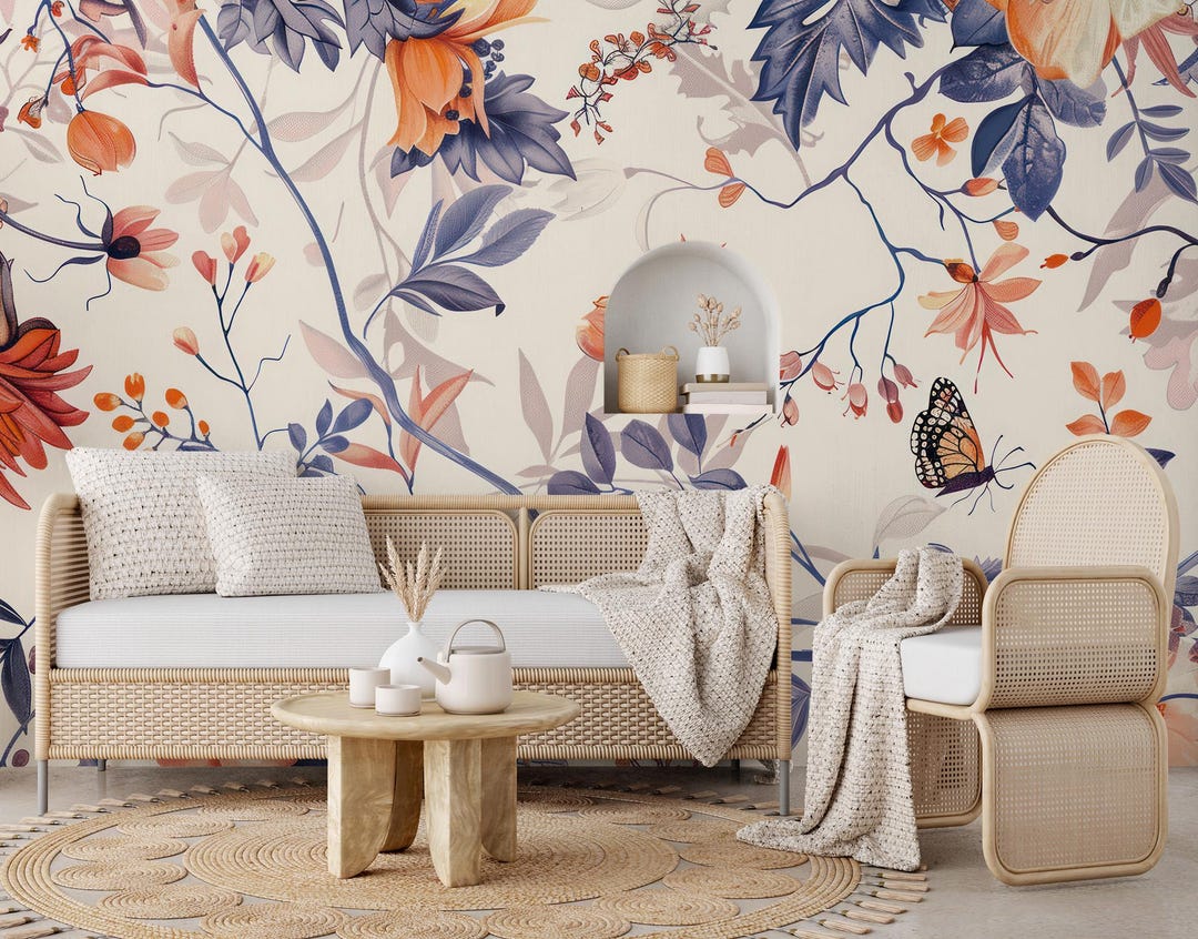 Botanical Garden Wallpaper, Plant and Floral Wall Mural | Home ...