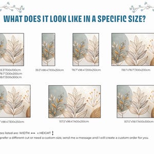 Abstract Botanical Wallpaper | Leaves Mural | Home Decor | Home ...