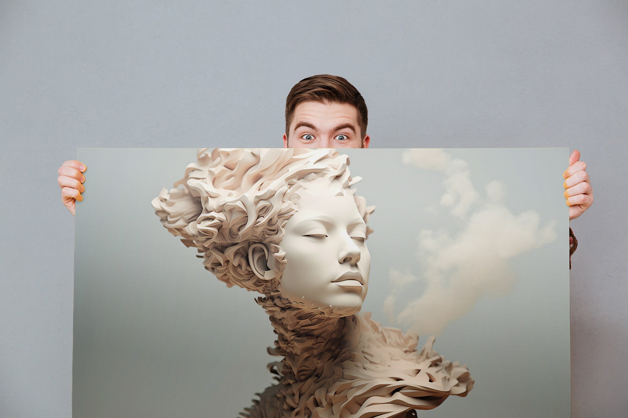 Abstract Female Statue Wall Mural | Wall Decor | Home Renovation | Wall ...