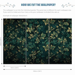 Green Floral Wallpaper, Plant Wall Mural | Home Renovation | Wall Art ...