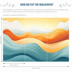 Colorful Waves Abstract Wall Mural | Wall Decor | Home Renovation ...