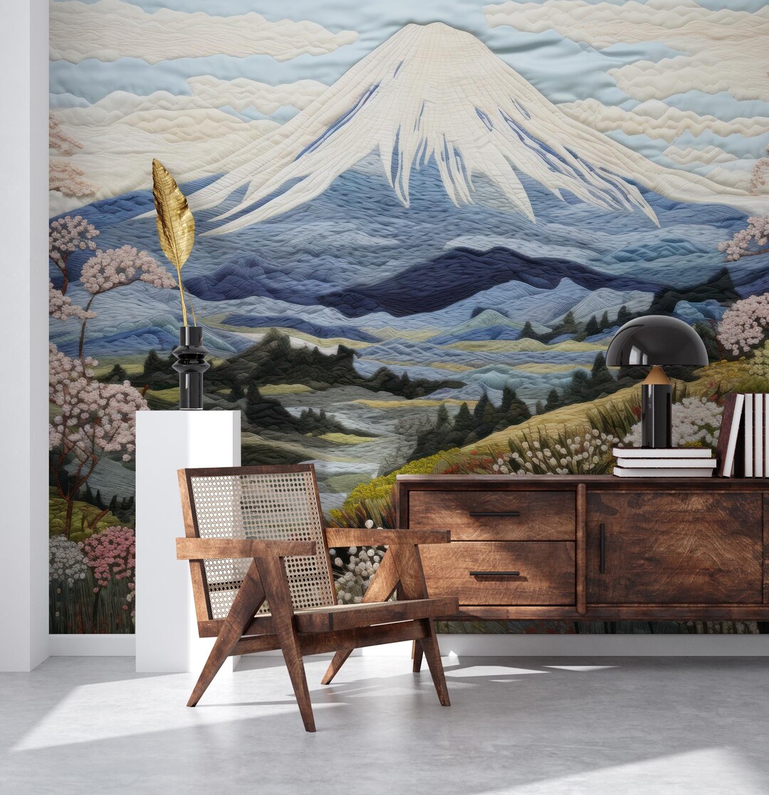 Landscape Wallpaper, Fuji Mountain Japan Wall Mural | Home Renovation ...