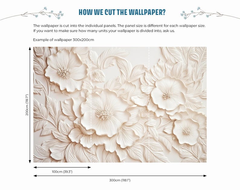 Floral Elegant Wallpaper, Abstract Home Decor | Home Renovation | Wall ...