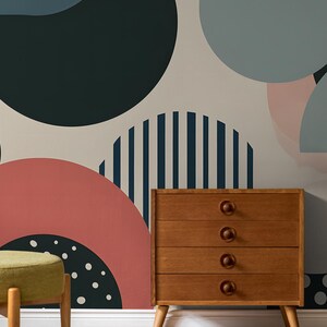 Abstract and Minimalist Wallpaper, Geometric Home Decor | Home ...