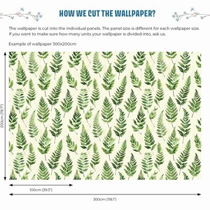 Fern Leaves Wallpaper, Watercolor Leaves Wall Mural | Home Renovation ...