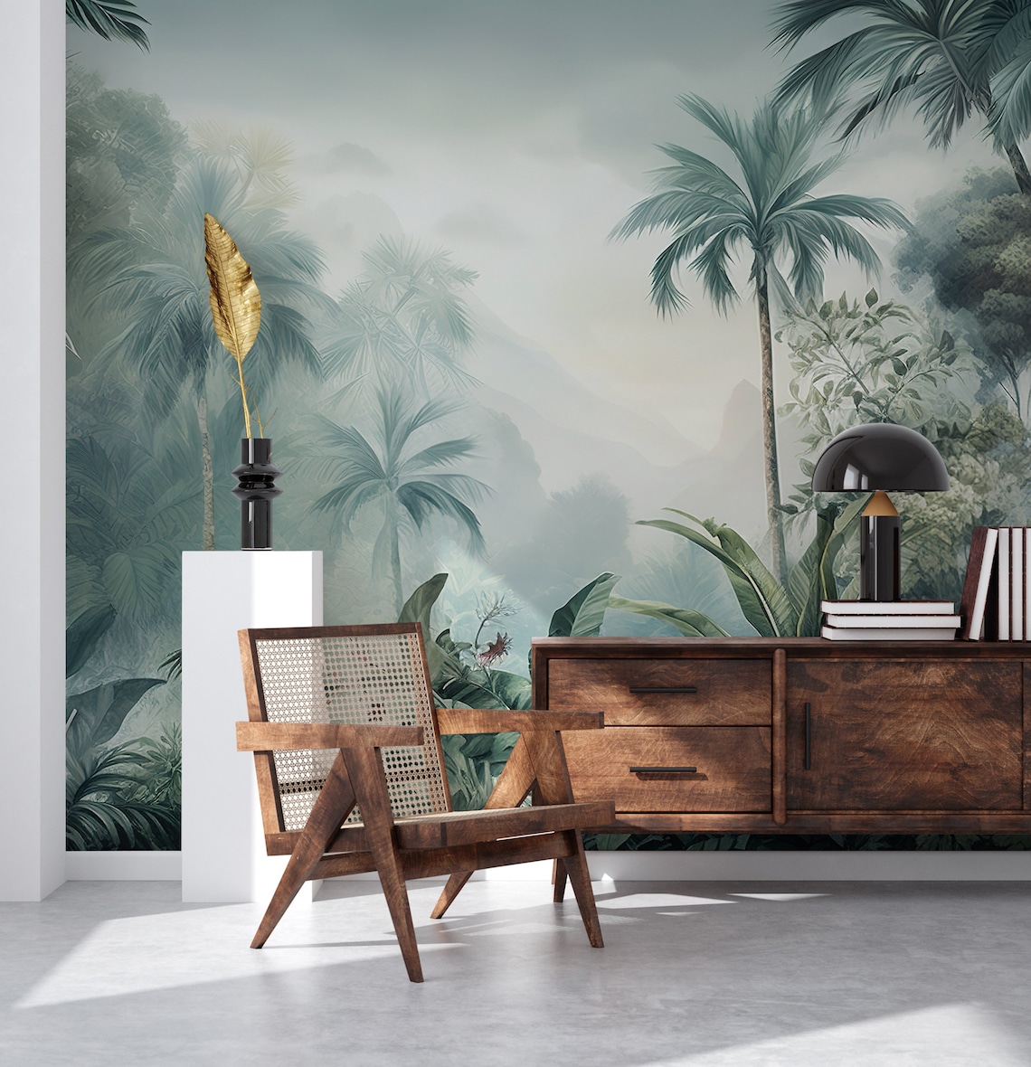 Palm Tree Jungle Tropical Wallpaper | Wall Decor | Home Renovation ...